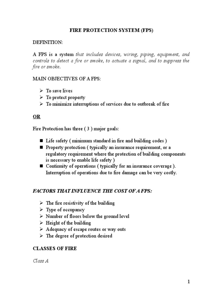 Fire Protection System | PDF | Fire Sprinkler System | Firefighting