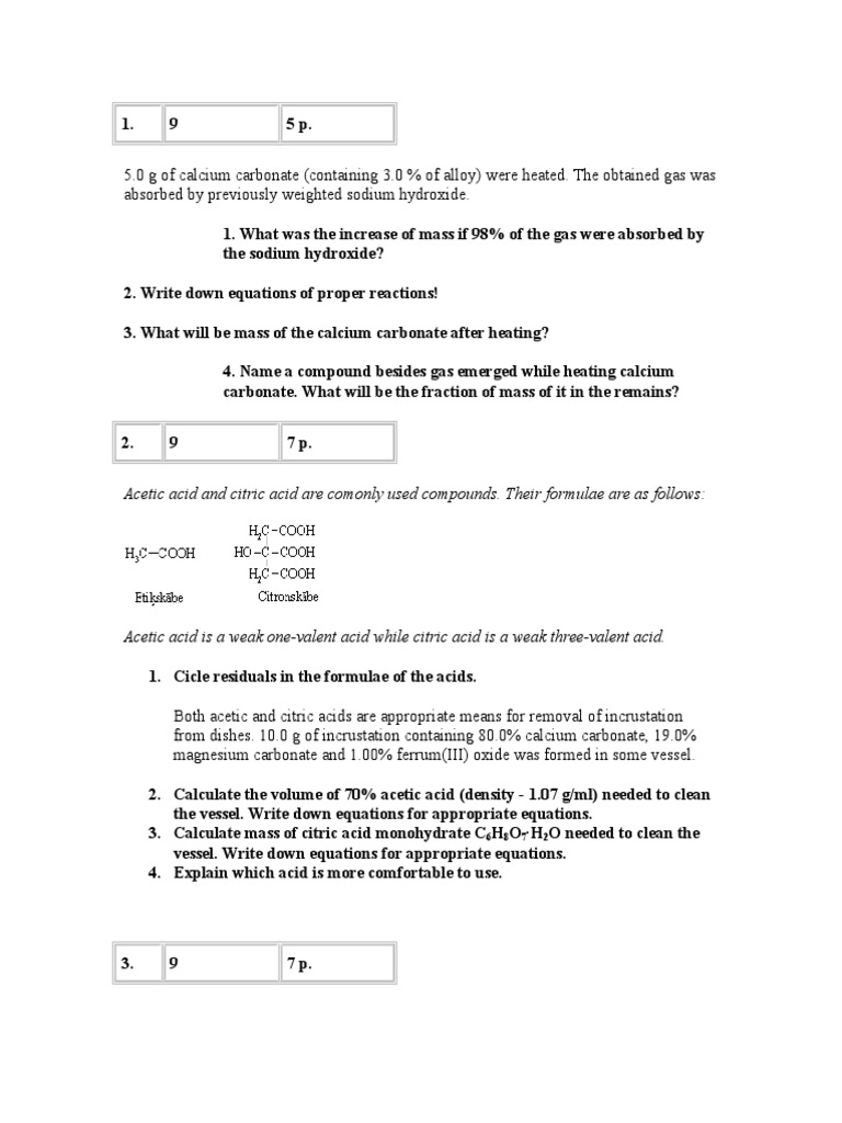 35th ICHO Prep Prob | PDF | Solution | Chemical Reactions