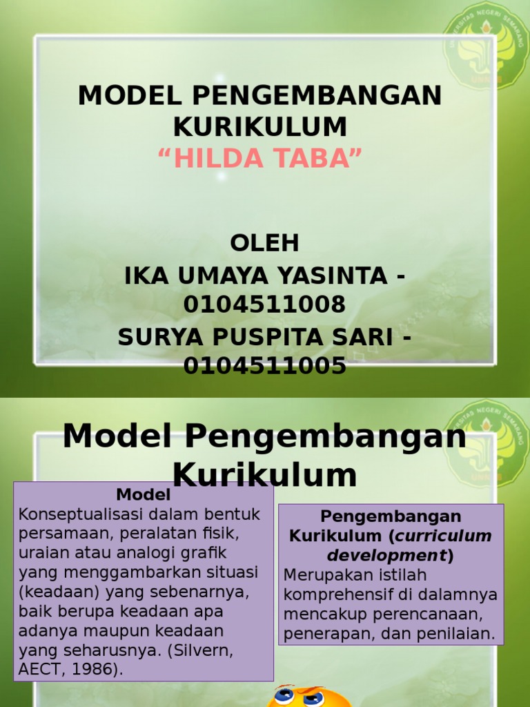 Model Pengembangan Kurikulum Taba | PDF | Seni
