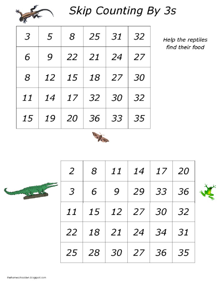 Skip Counting by 3s Mazes | PDF