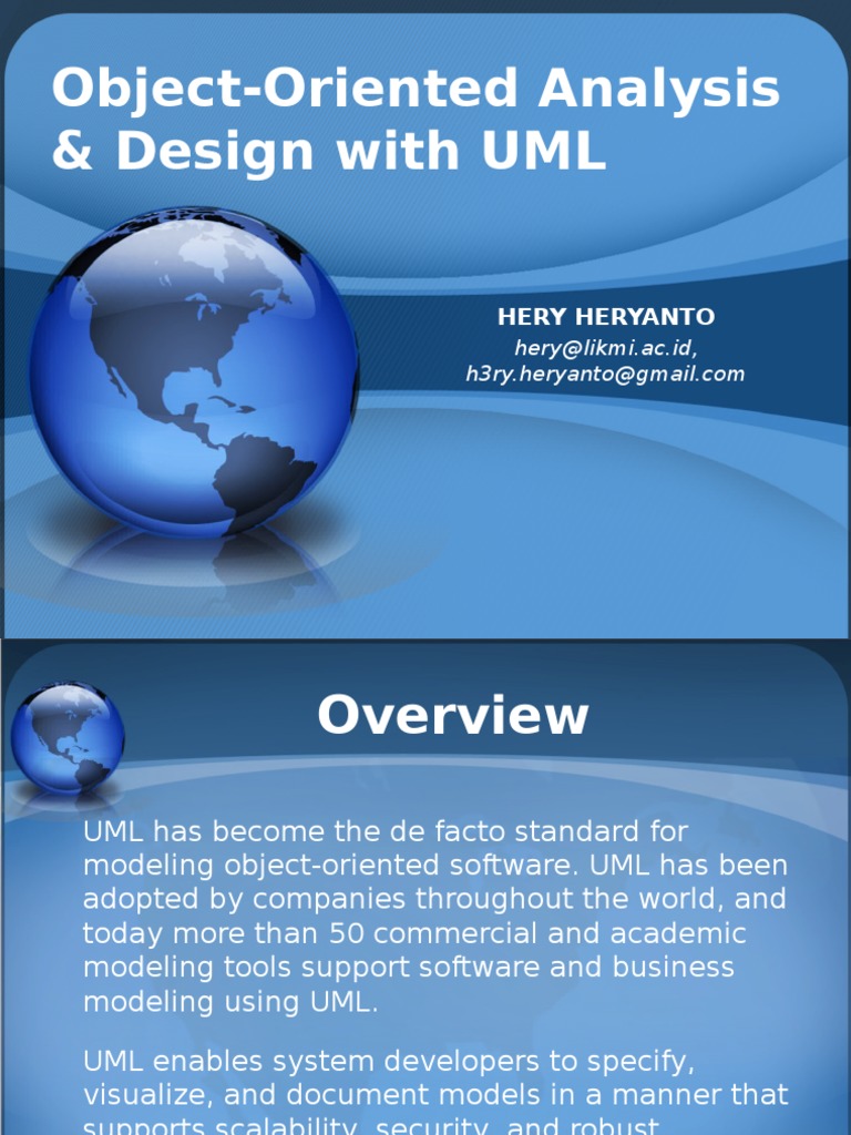 Object-Oriented Analysis & Design With UML: Hery Heryanto | PDF | Use ...