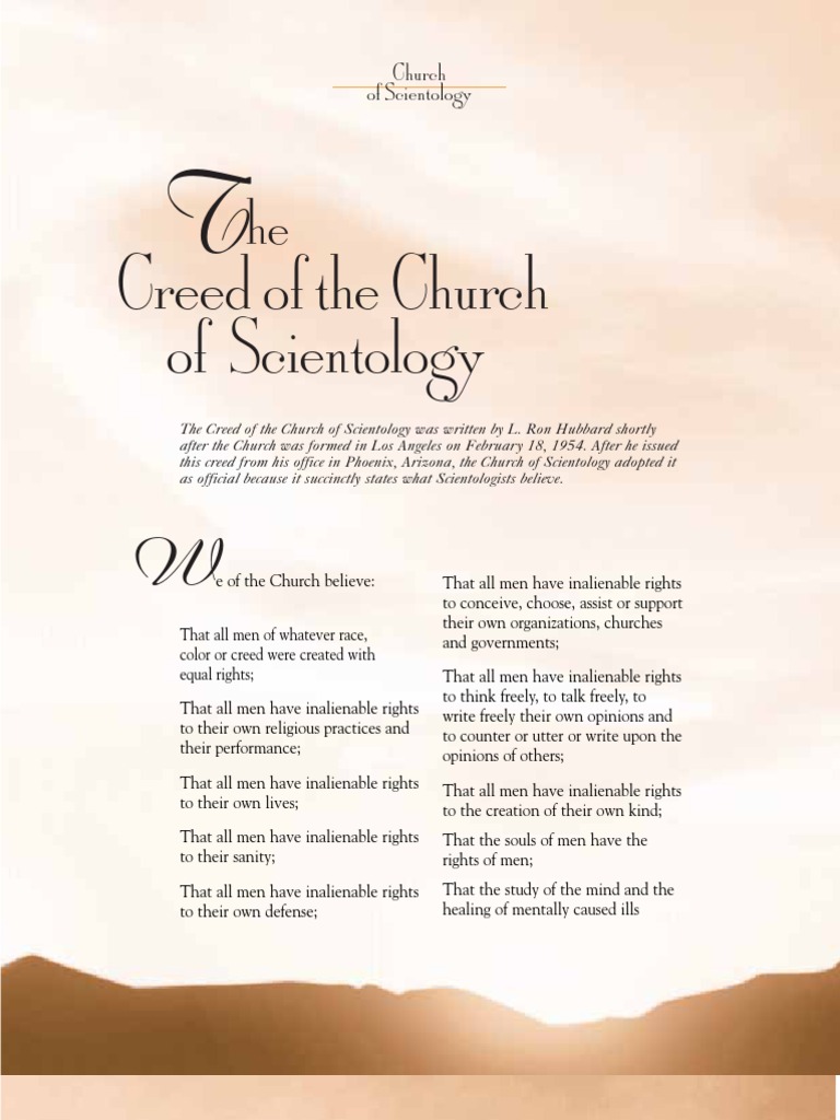 The Creed of Scientology | PDF | Ufo Religions | New Religious Movements