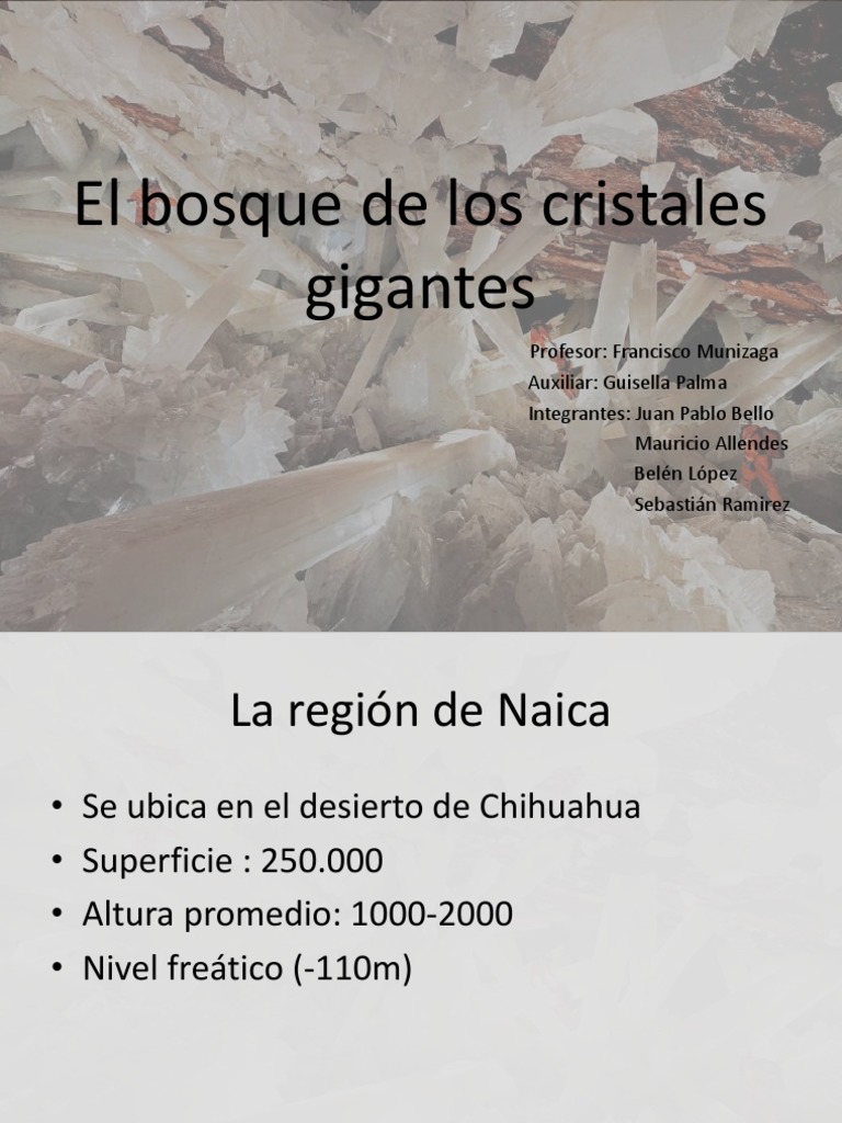 Cuevas de Naica: Cristales Gigantes | PDF | Yeso | Minerales