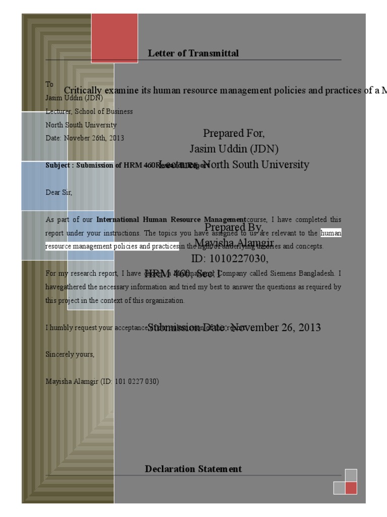 Siemens Project | PDF | Human Resource Management | Employment