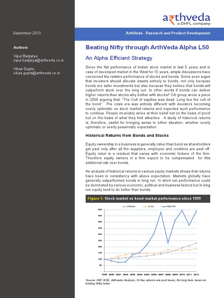 Beating Nifty Through ArthVeda Alpha L50 | PDF | Investment Management | Active Management