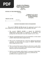 Motion For Reduction of Bail | PDF