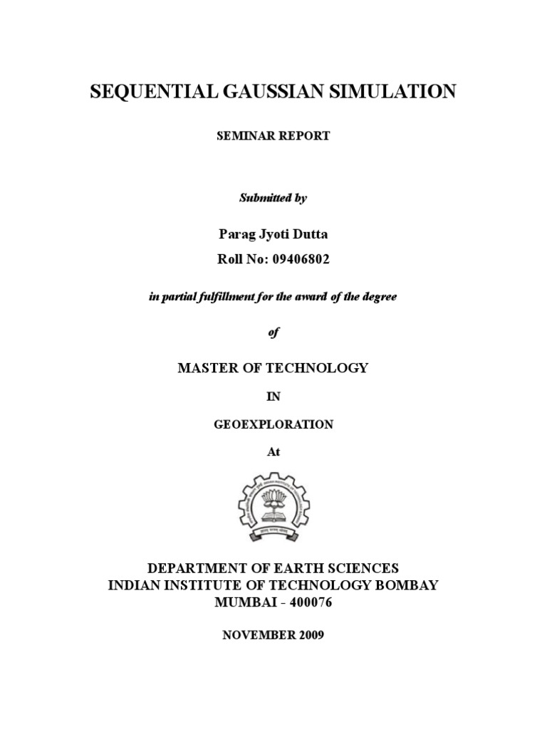 Sequential Gaussian Simulation Pdf Normal Distribution Variance