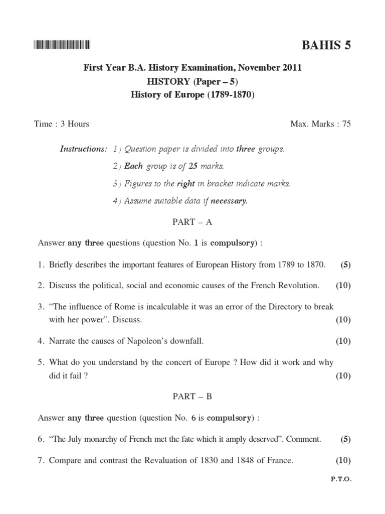 Ba History | PDF | History Of Europe | Napoleon