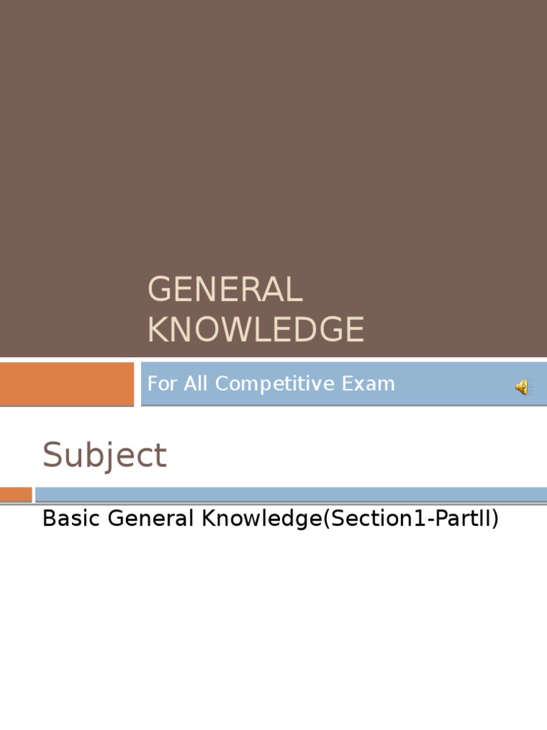 Basic General Knowledge-Section1-Part2 | PDF | Nature