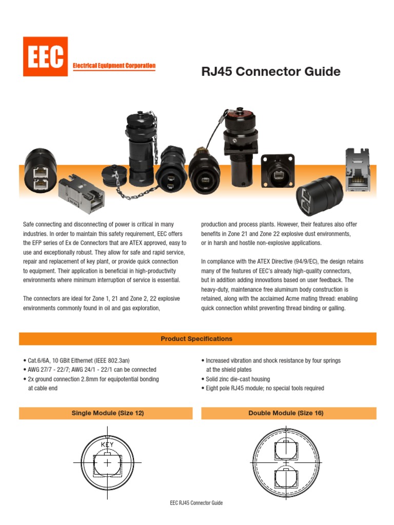 Conector Eec Efp Rj45 | PDF | Electrical Connector | Electricity
