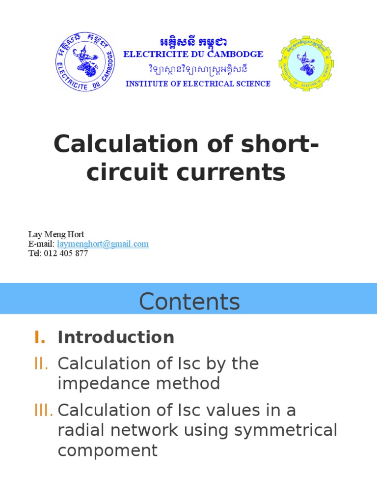 1 Introduction of Calculation Short Circuit | PDF | Electrical ...