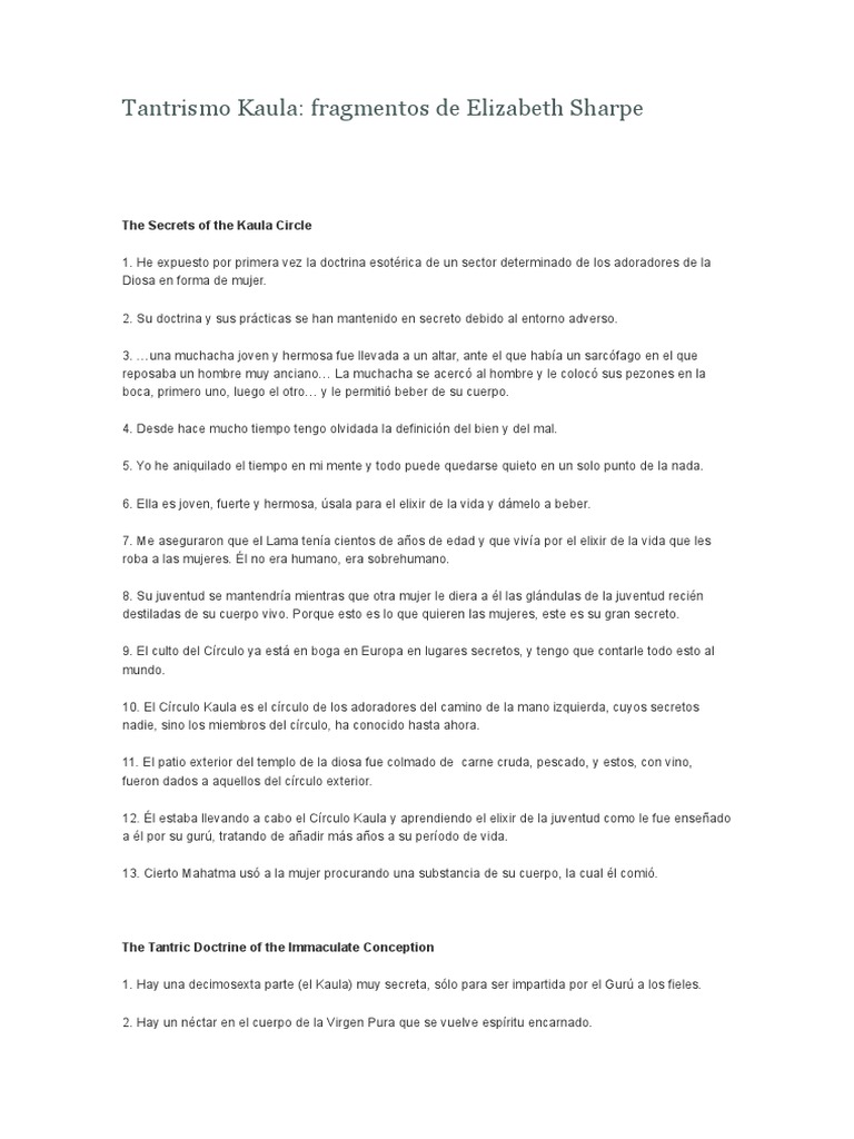 Fragmentos sobre el Círculo Kaula | PDF | Salvación | Religión y creencia