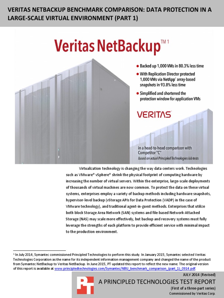 Veritas NetBackup Benchmark Comparison: Data Protection in A Large ...