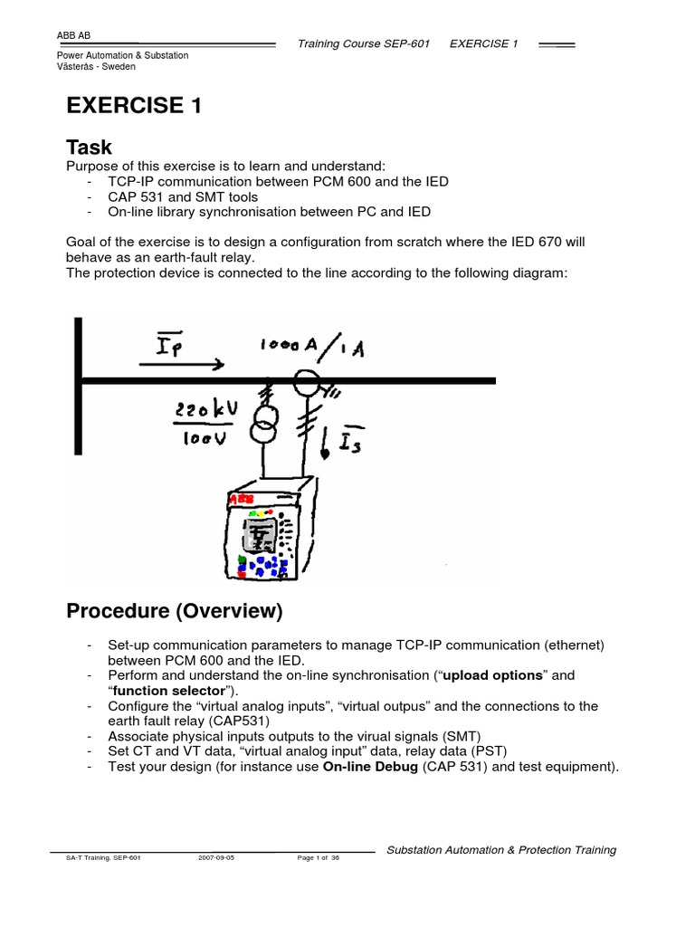 PCM600 Ejemplo | PDF | Electrical Substation | Automation