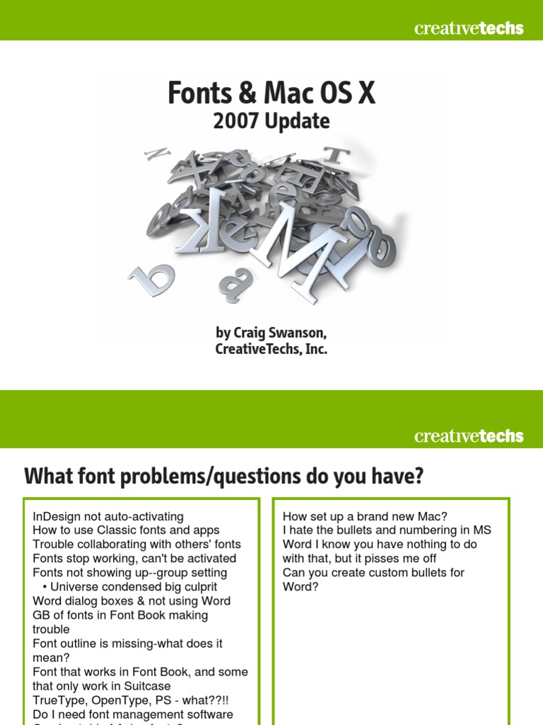 Fonts & Mac OS X: 2007 Update | PDF | Helvetica | Mac Os