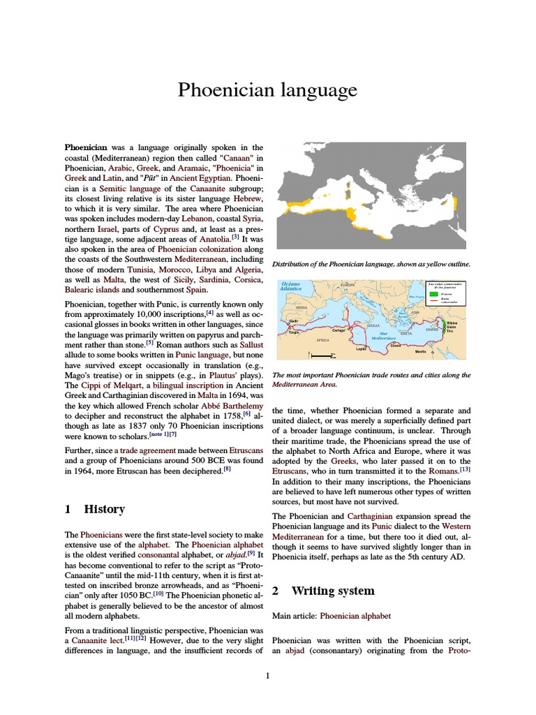 Phoenician Language | PDF | Grammar | Syntactic Relationships