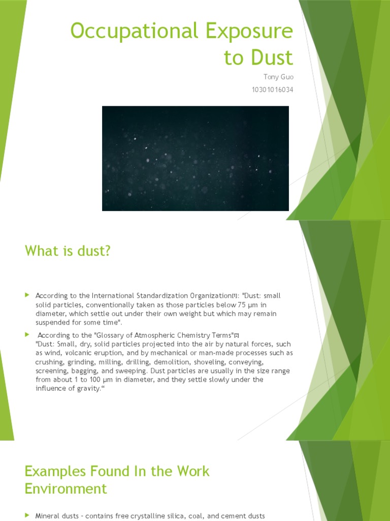 Occupational Exposure To Dust | PDF | Dust | Aerosol