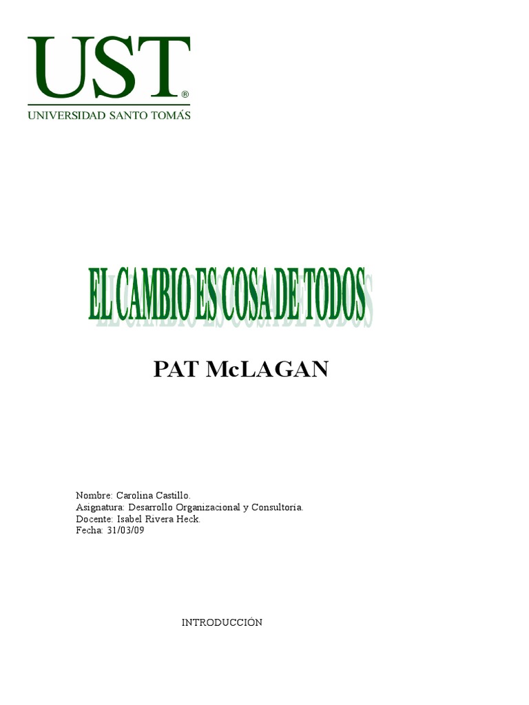 El Cambio Es Cosa de Todos | PDF | Liderazgo | Recursos humanos