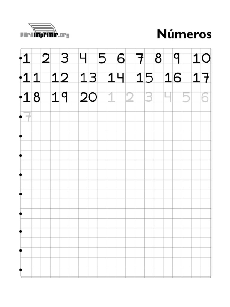 Caligrafia de Numeros