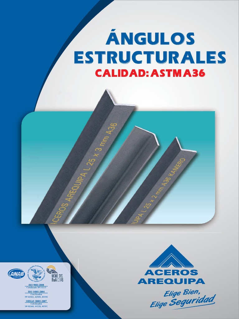 Hoja Tecnica Angulos Estructurales | PDF | Acero estructural ...