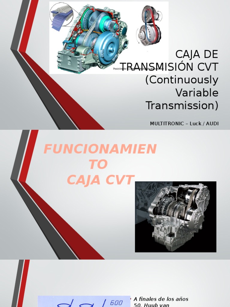 Caja CVT: Funcionamiento y ventajas de la transmisión continua | PDF ...