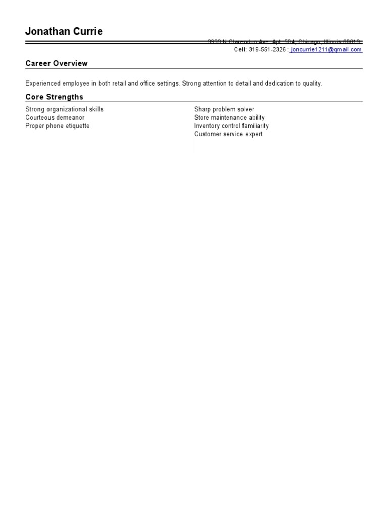 Jonathan Currie: Career Overview | PDF