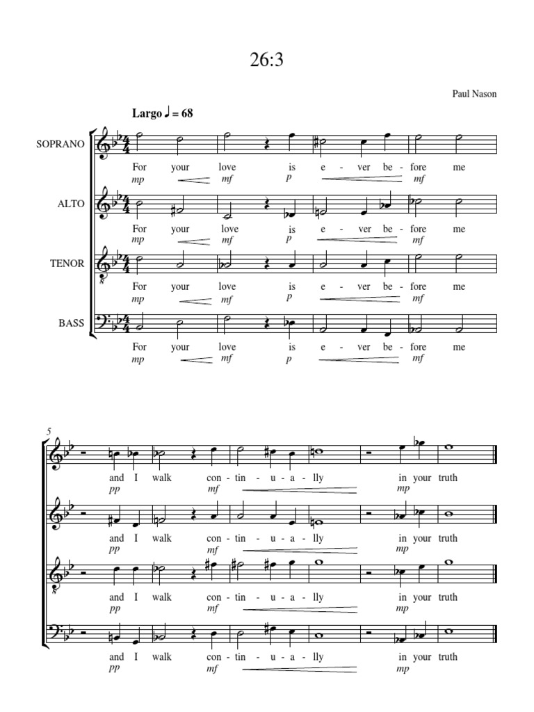 Psalm 26-3 - SATB | PDF