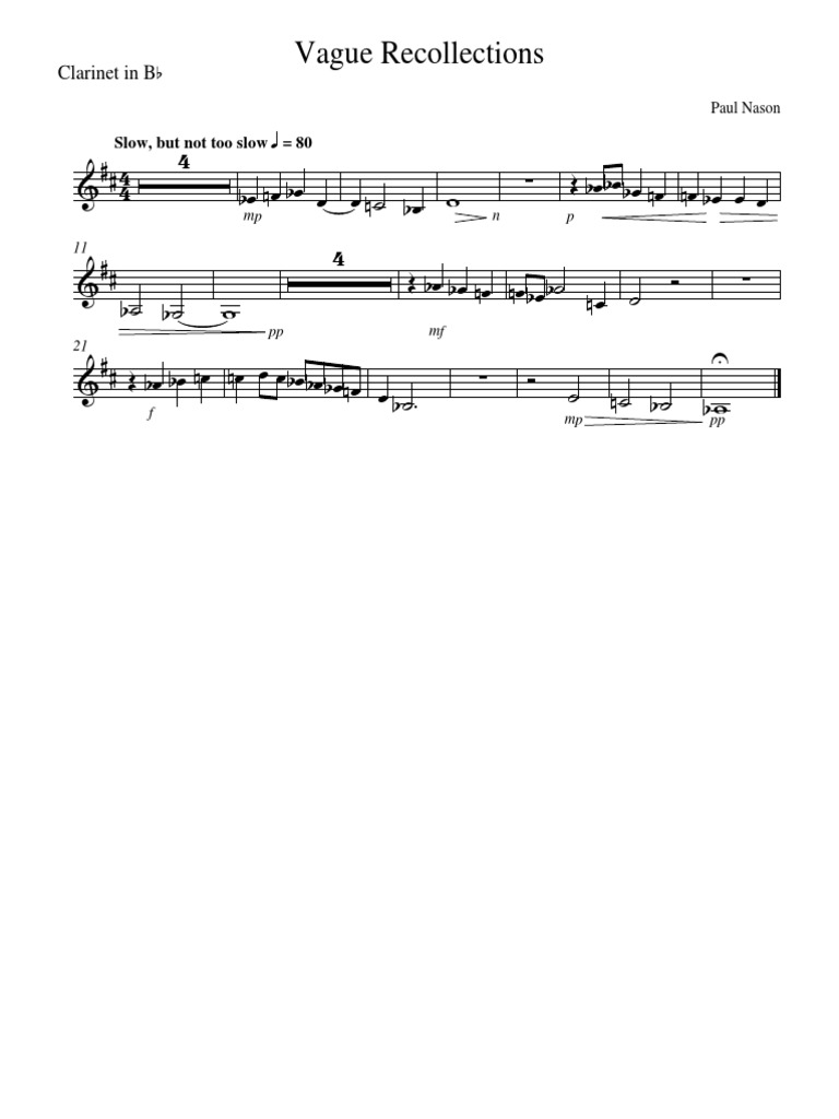 Lyric Piece Clarinet in BB | PDF