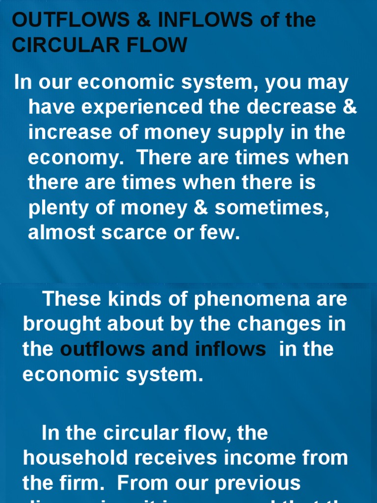 Circular Flow Outflows and Inflows | PDF | Saving | Money