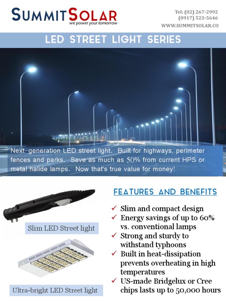 Led Street Light Brochures