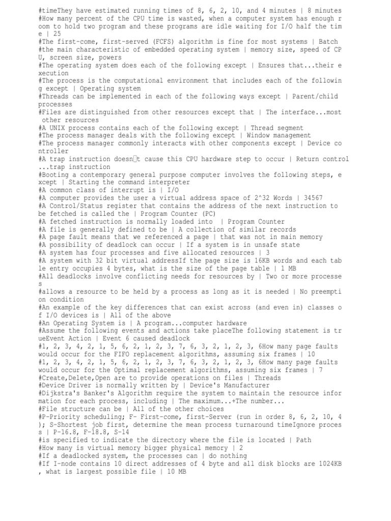 Key OS | PDF | Scheduling (Computing) | Operating System