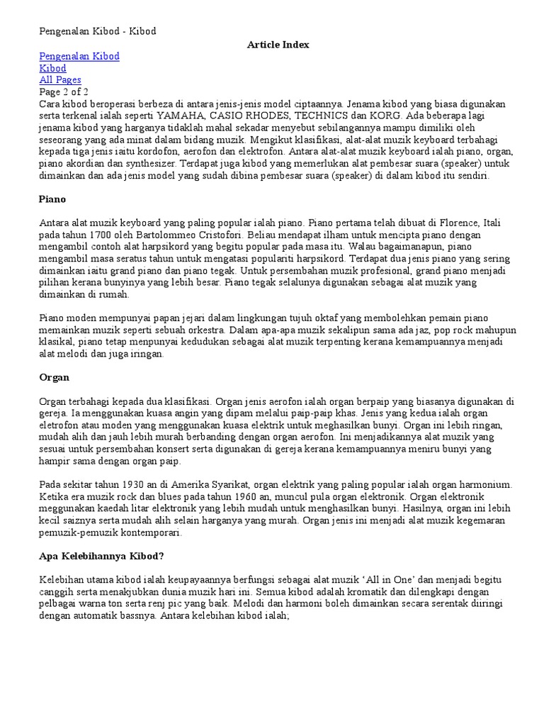 KELEBIHAN Kibod | PDF
