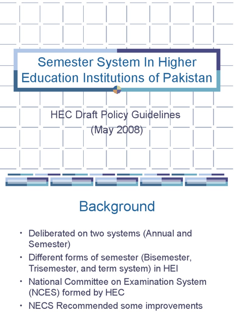 HEC Policy - Semester System Guidelines | PDF | Course Credit ...