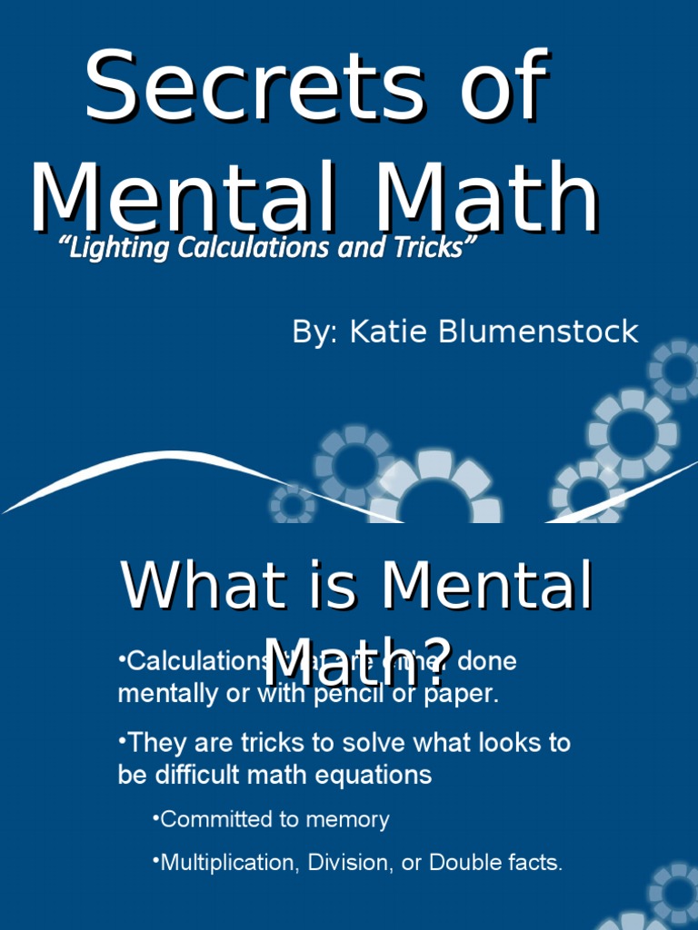 Mental Math | PDF