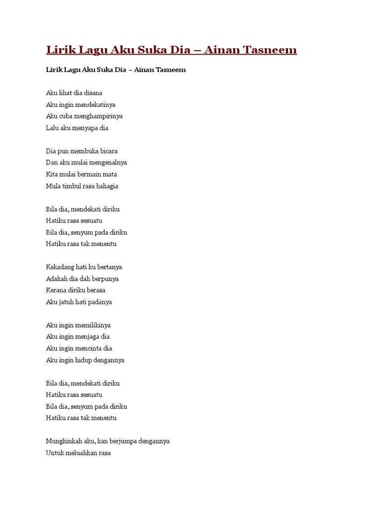 Lirik Lagu Aku Suka Dia Disana Deals | innoem.eng.psu.ac.th