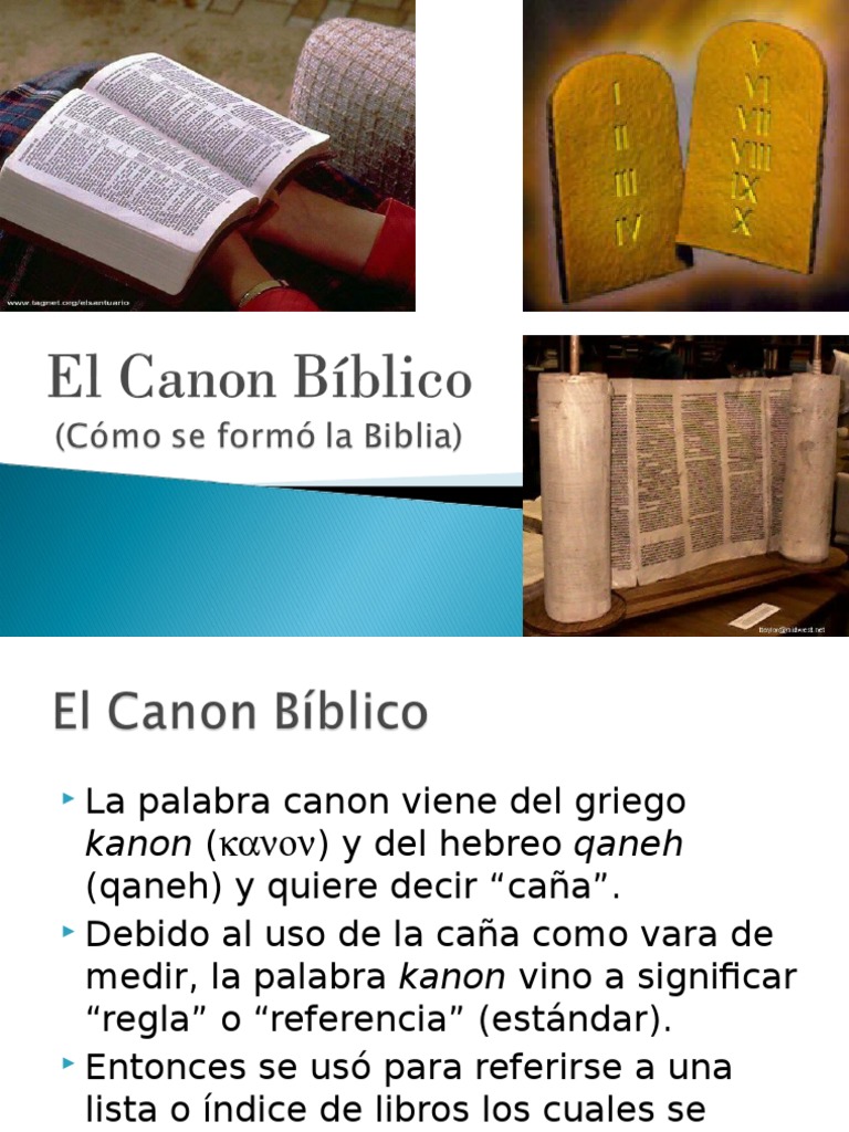 El Canon Biblico.ppt | Canon bíblico | Viejo Testamento