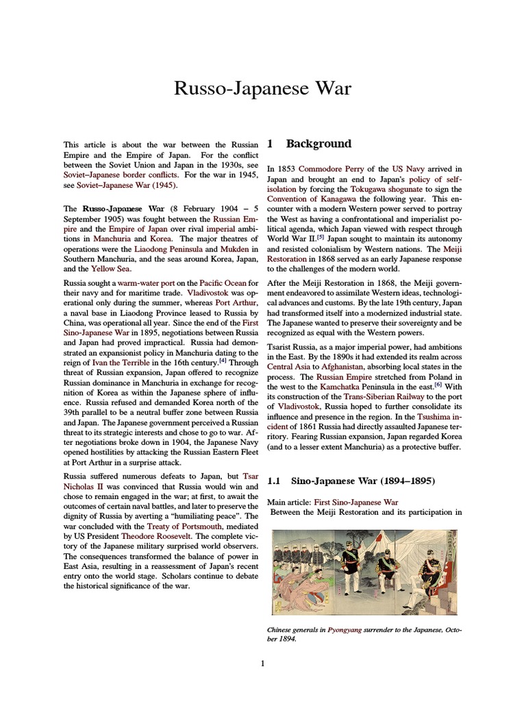 Russo Japanese War | Russo Japanese War | Empire Of Japan