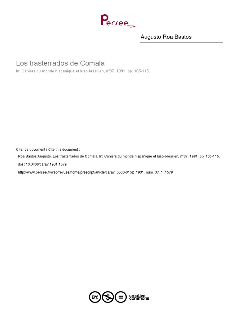 Los Trasterrados de Comala - Roa | PDF | Edipo | Novelas