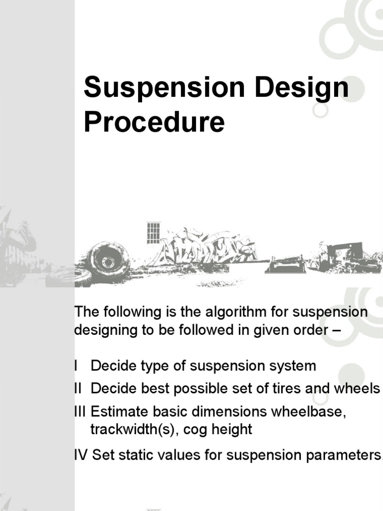Suspension System Design Procedure | PDF | Suspension (Vehicle) | Force