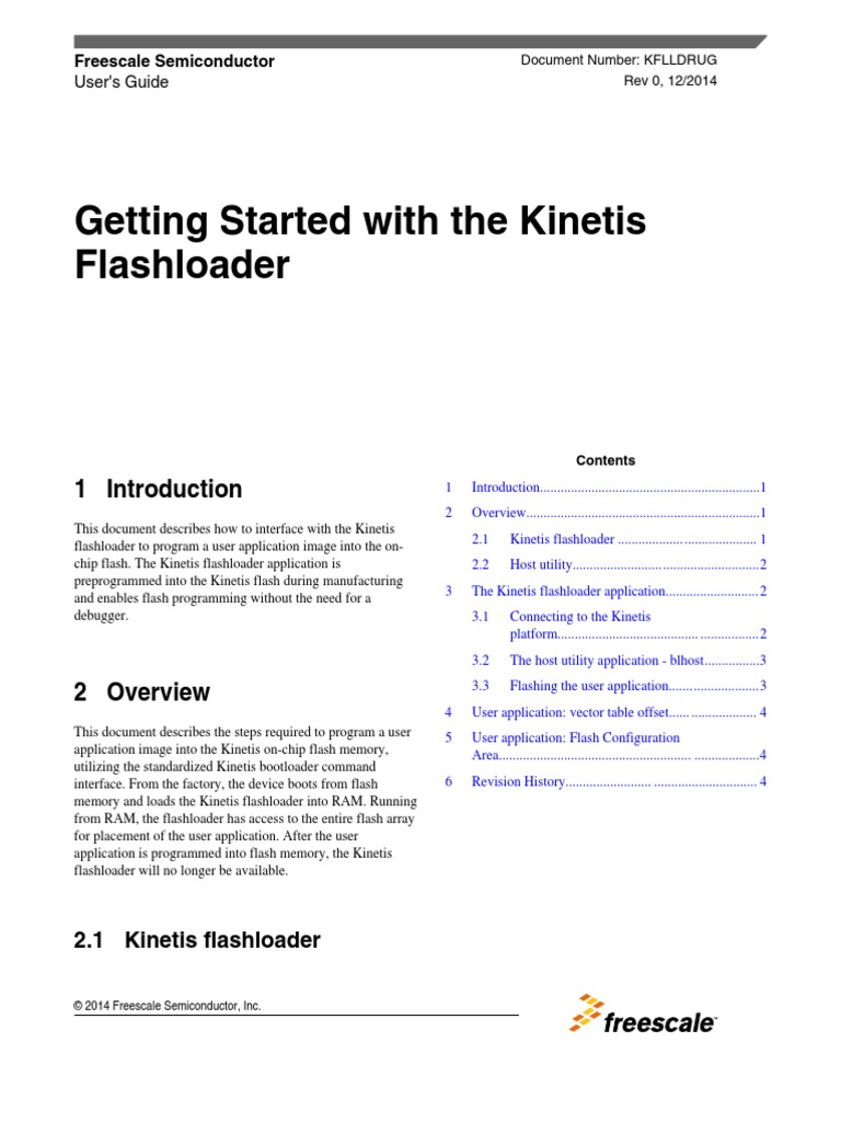Getting Started With The Kinetis FlashLoader | PDF | Booting | Flash Memory