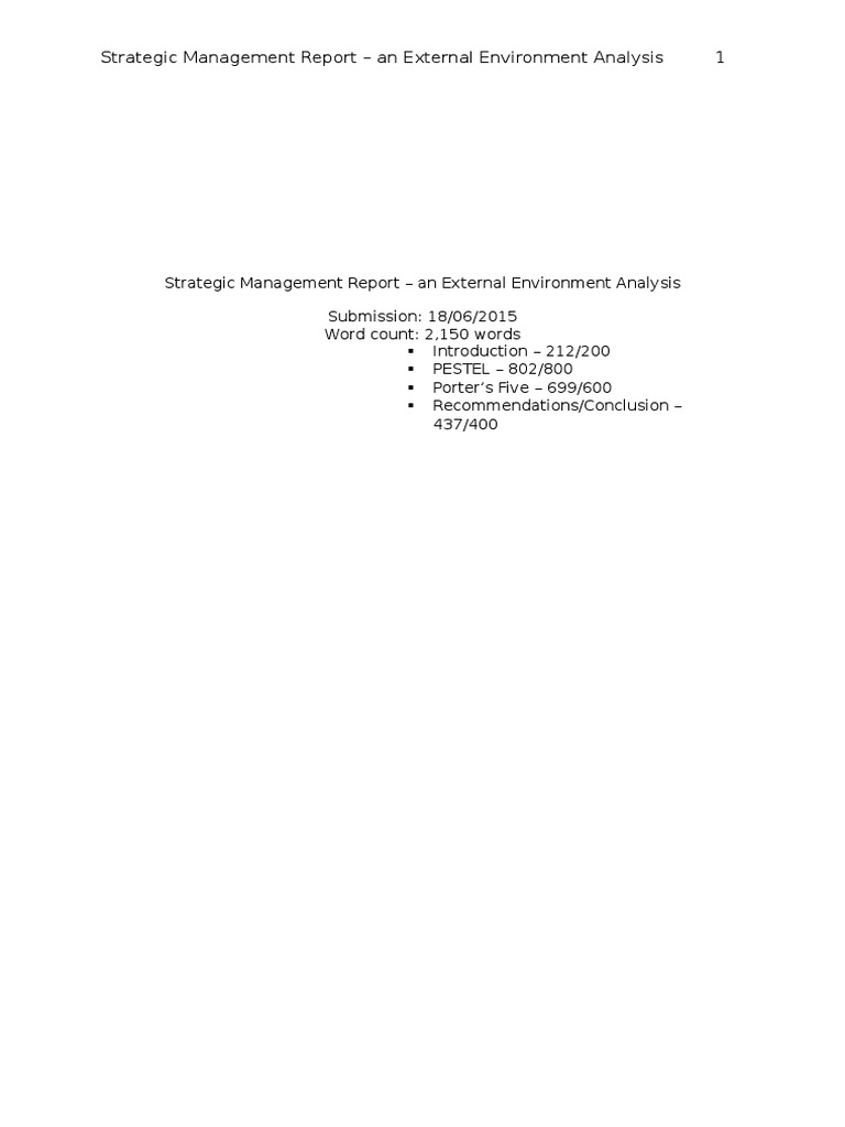 ITM - Strategic Management Report - 800 Super | PDF | Recycling ...