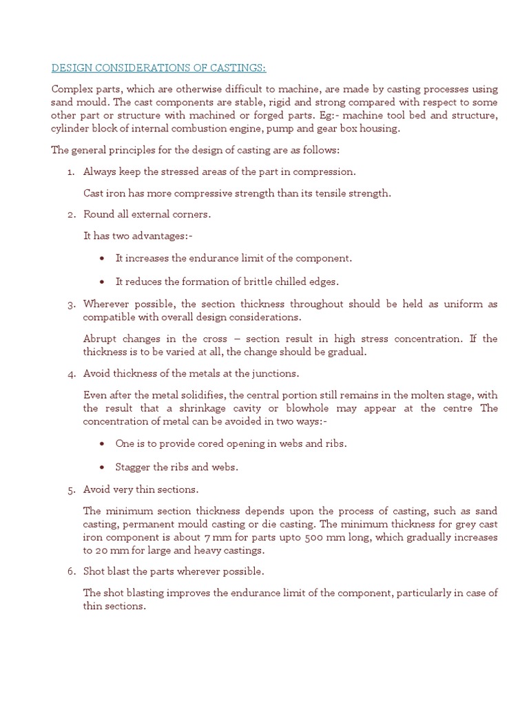Casting and Forging Design Guidelines | PDF | Engineering Tolerance ...