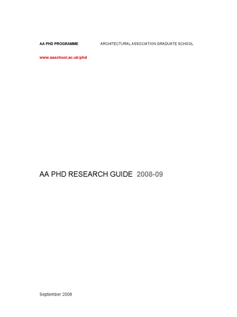 Research Guide For AA University | PDF | Thesis | Doctor Of Philosophy