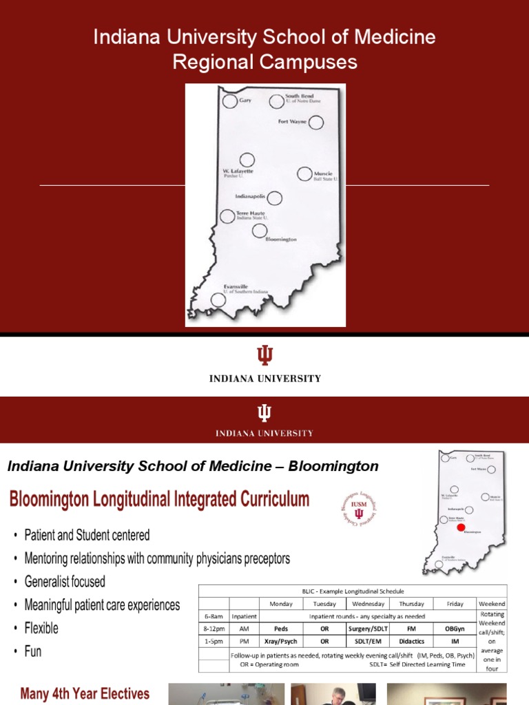 IUSM Regional Campuses | PDF | Indiana University Bloomington | Medical ...