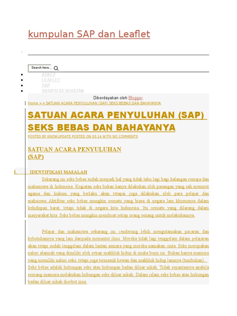 Kumpulan SAP Dan Leaflet | PDF | Gaya Hidup