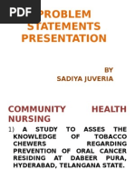 Problem Statements CHN 2017 | PDF | Nursing | Public Health