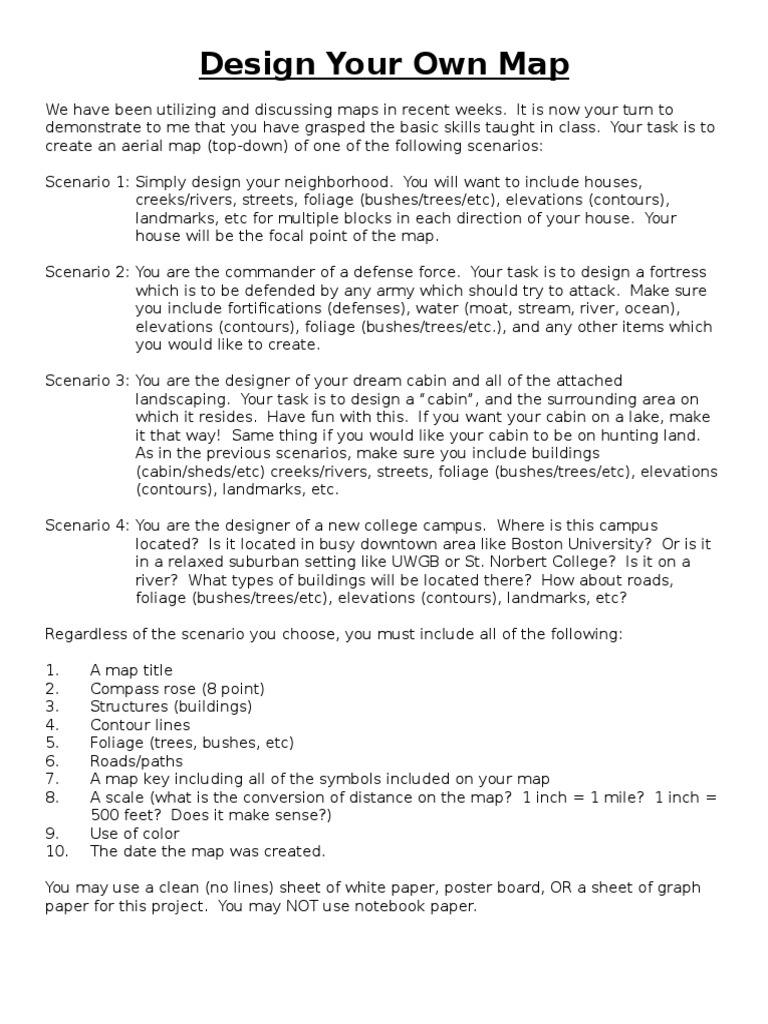 Design Your Own Map | PDF | Fortification | Map