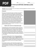 Primary Source Analysis - Aguinaldo's Case Against The United States ...