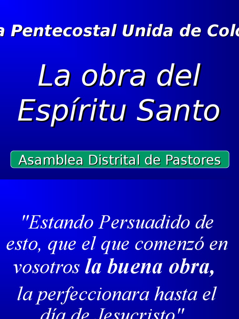 La Obra Del Espíritu Santo. | PDF | espíritu Santo | Bautismo