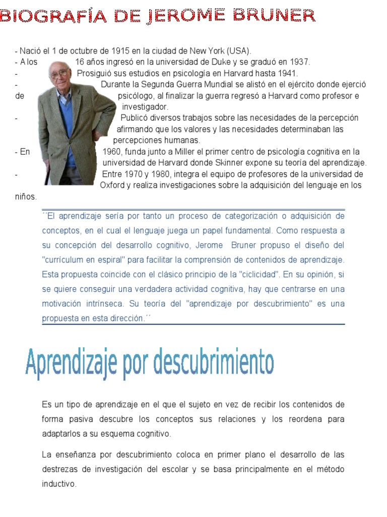 Biografía de Jerome Bruner | PDF